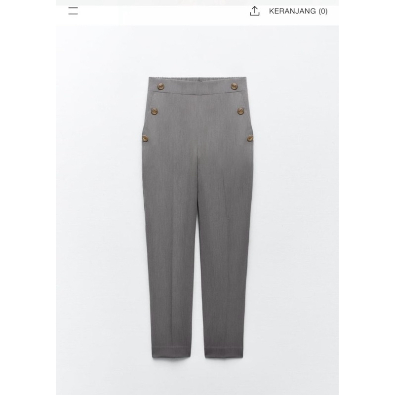 Jual NEW Zara trousers with button gold size 36/S ( pesanan cust ...
