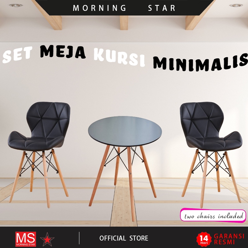 Jual Set Meja Kursi Restoran / 1 Meja 2 Kursi Kafe Dining Table ...