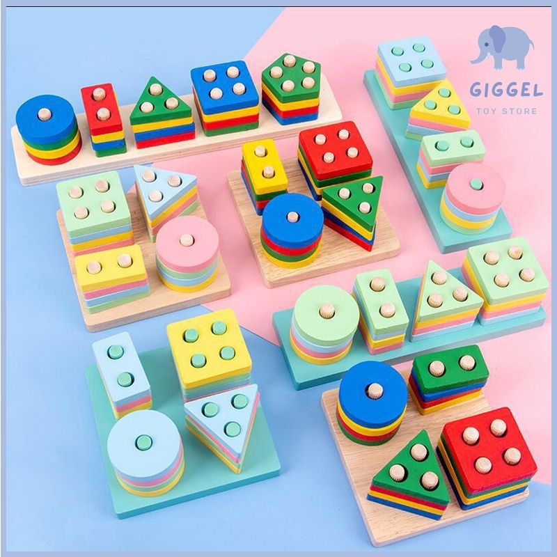 Jual Puzzle Kayu Shape Sorting Wooden Toys / Mainan Edukasi Anak ...