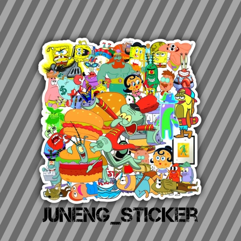 Jual Stiker Aesthetic SpongeBob STICKER TUMBLER HP | STIKER LAPTOP ...