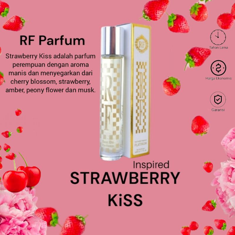Jual RF - Parfum Wanita Strawberry Kiss Tahan Lama Best Seller Aroma ...
