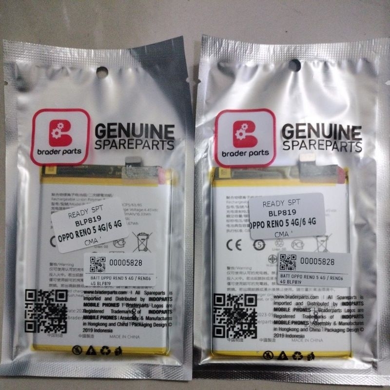 Jual BATRE BATERAI RENO5 4G/RENO6 4G/BLP819 | Shopee Indonesia