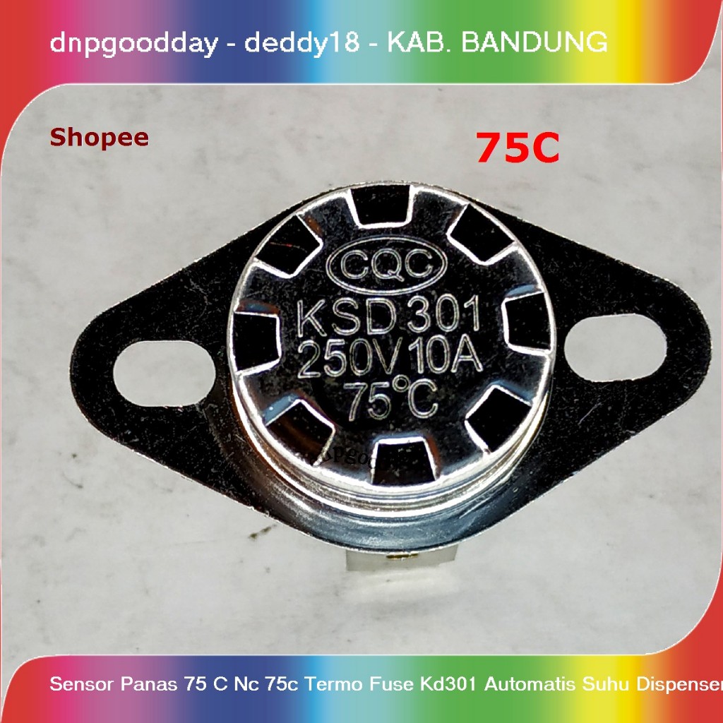 Jual sensor panas 75 c nc 75c termo fuse kd301 automatis suhu dispenser ...