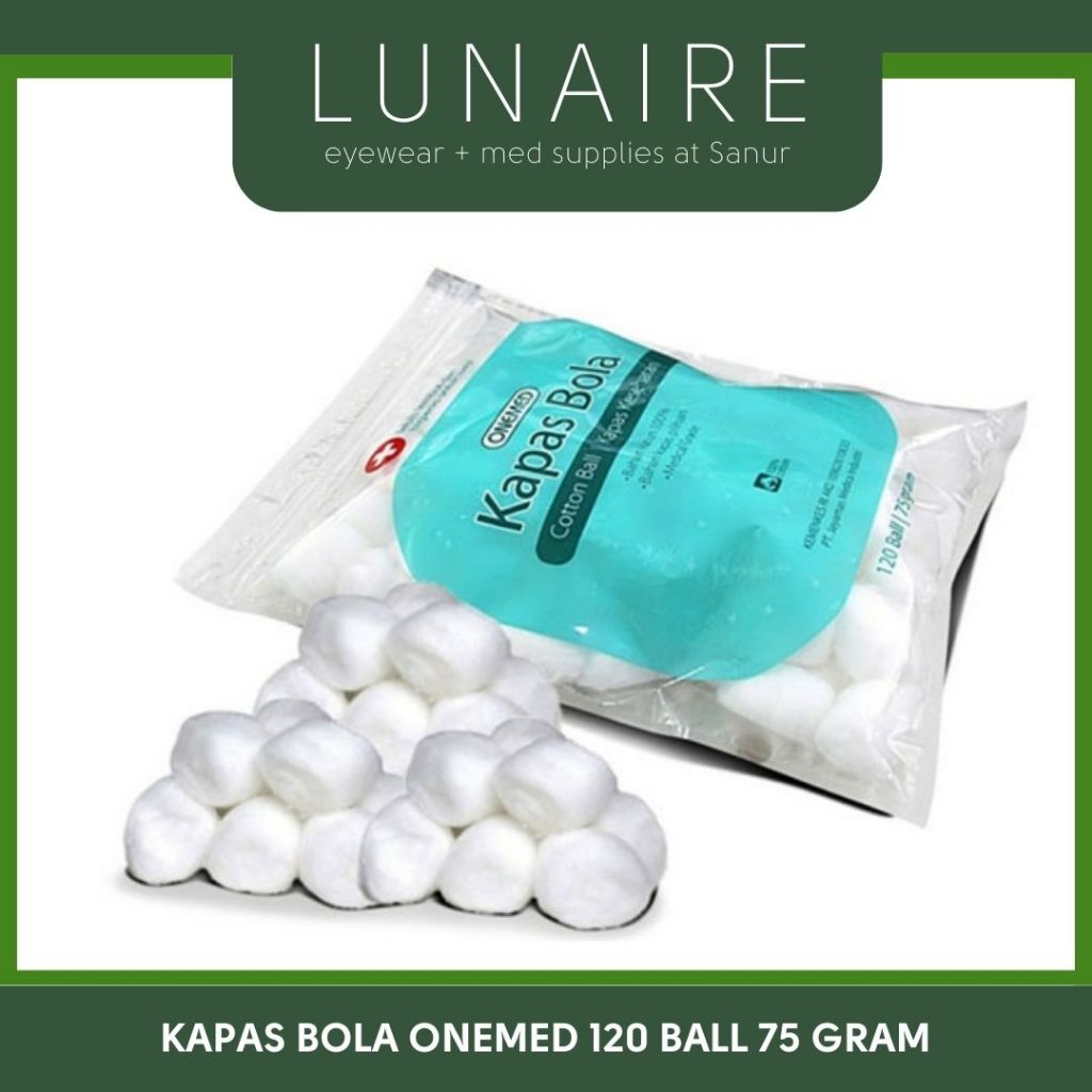 Jual Kapas Bola Cotton Ball Onemed Kapas Kesehatan 120 ball 75 gram ...