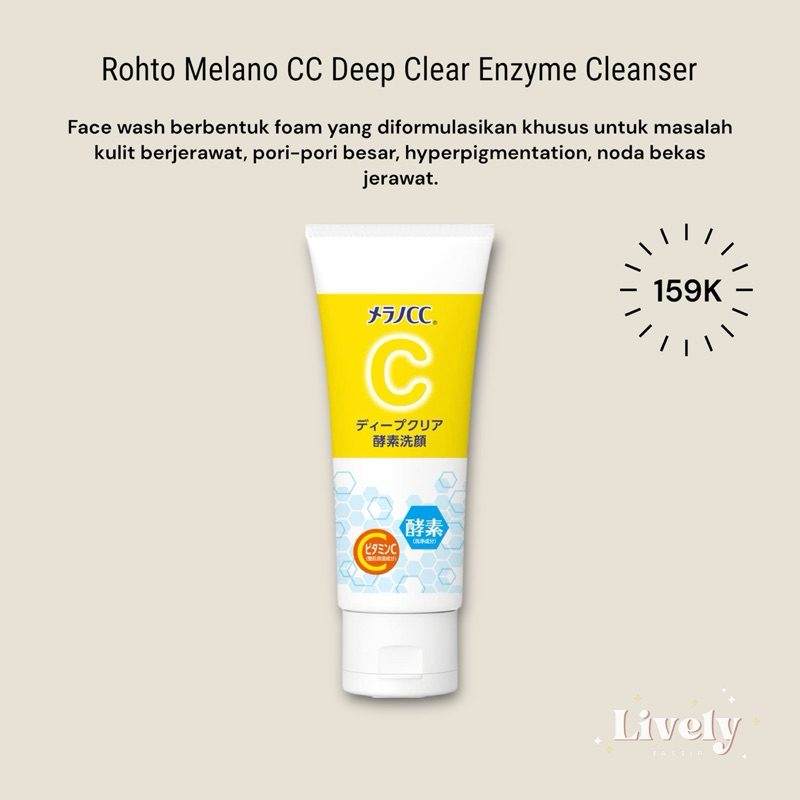 Jual Rohto Melano CC Deep Clear Enzyme Cleanser | Shopee Indonesia