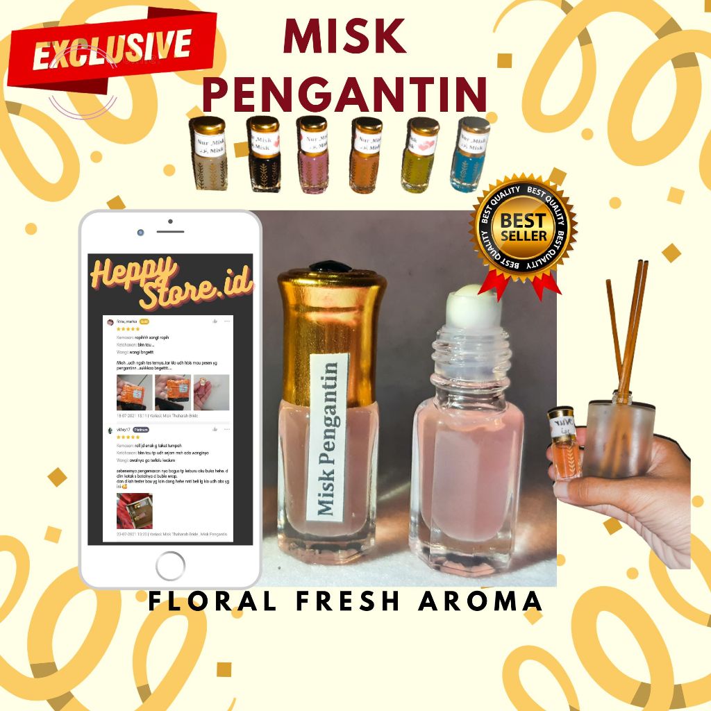 Jual 6 ML 3ML MISK THAHARAH ORIGINAL MISS V PINK MISK PENGANTIN PARFUM ...