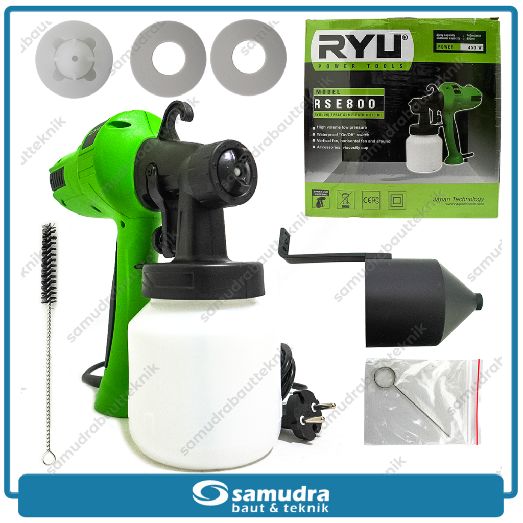 Jual Spray Gun Listrik RYU RSE 800 Mesin Semprot Cat Tembok Elektrik ...