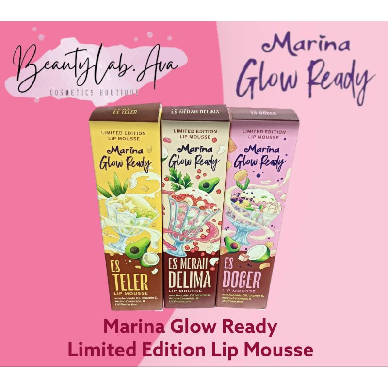 Jual Marina Glow Ready Lip Mousse Limited Edition 5ml | Shopee Indonesia