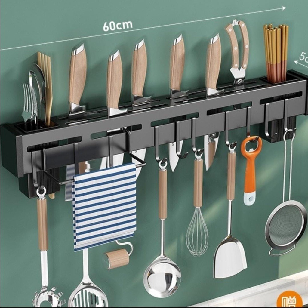Jual Rak Gantung dapur/ tempat pisau dan sendok /Rak Gantungan Kitchen ...