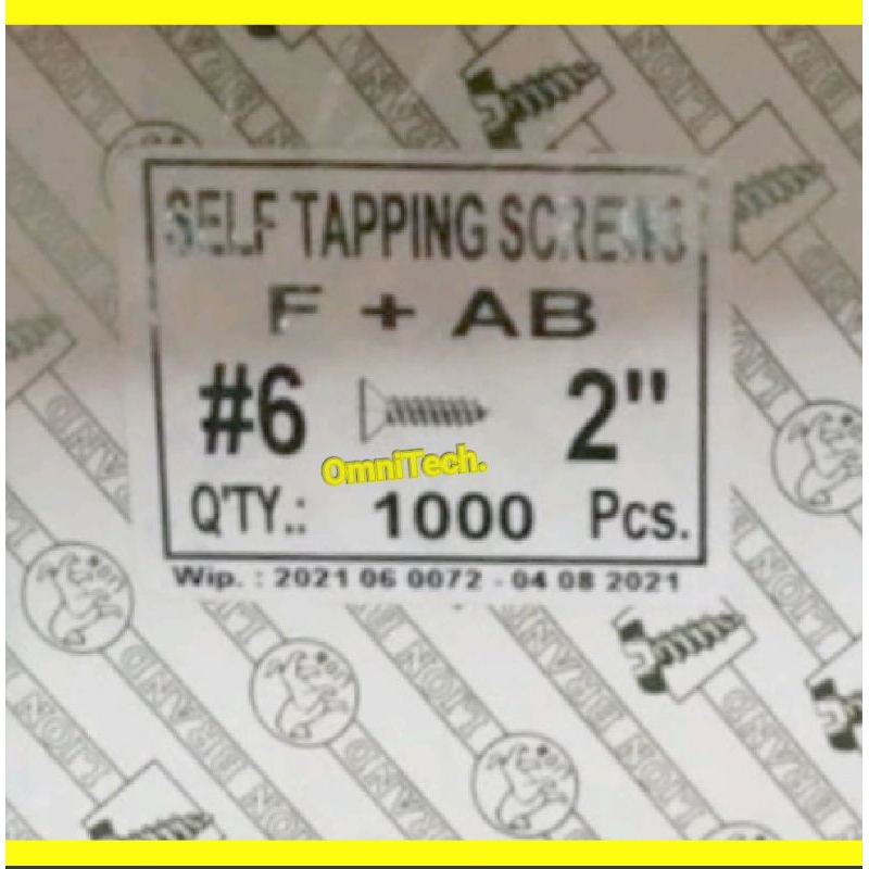 Jual Sekrup Tap Tapping Screw FAB FH Kepala Rata (+) Moon Lion 6x2" 6 x ...