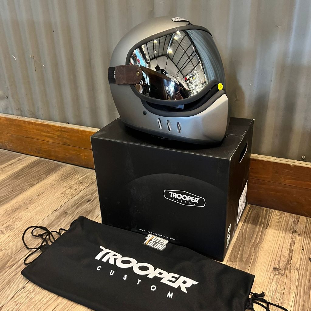 Jual TROOPER X-9 helmet Full face X9 Helm motor - gun metal matte ...