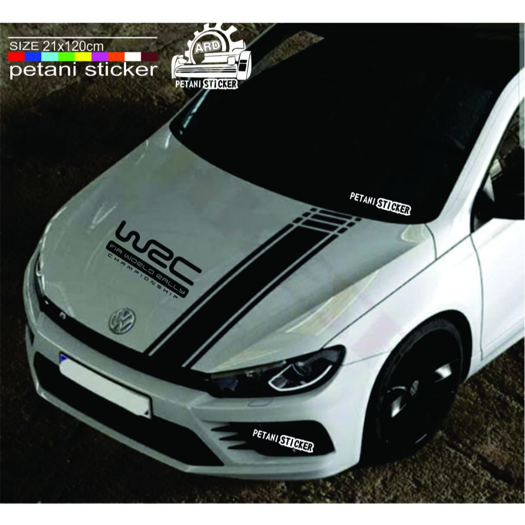 Jual stiker mobil kap wrc mobil sticker kap terbaru universal mobil ...