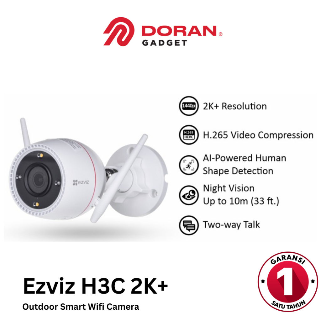 Jual Ezviz H3c 2K+ 4MP Wifi Smart Home IP Camera CCTV Outdoor 1440p ...