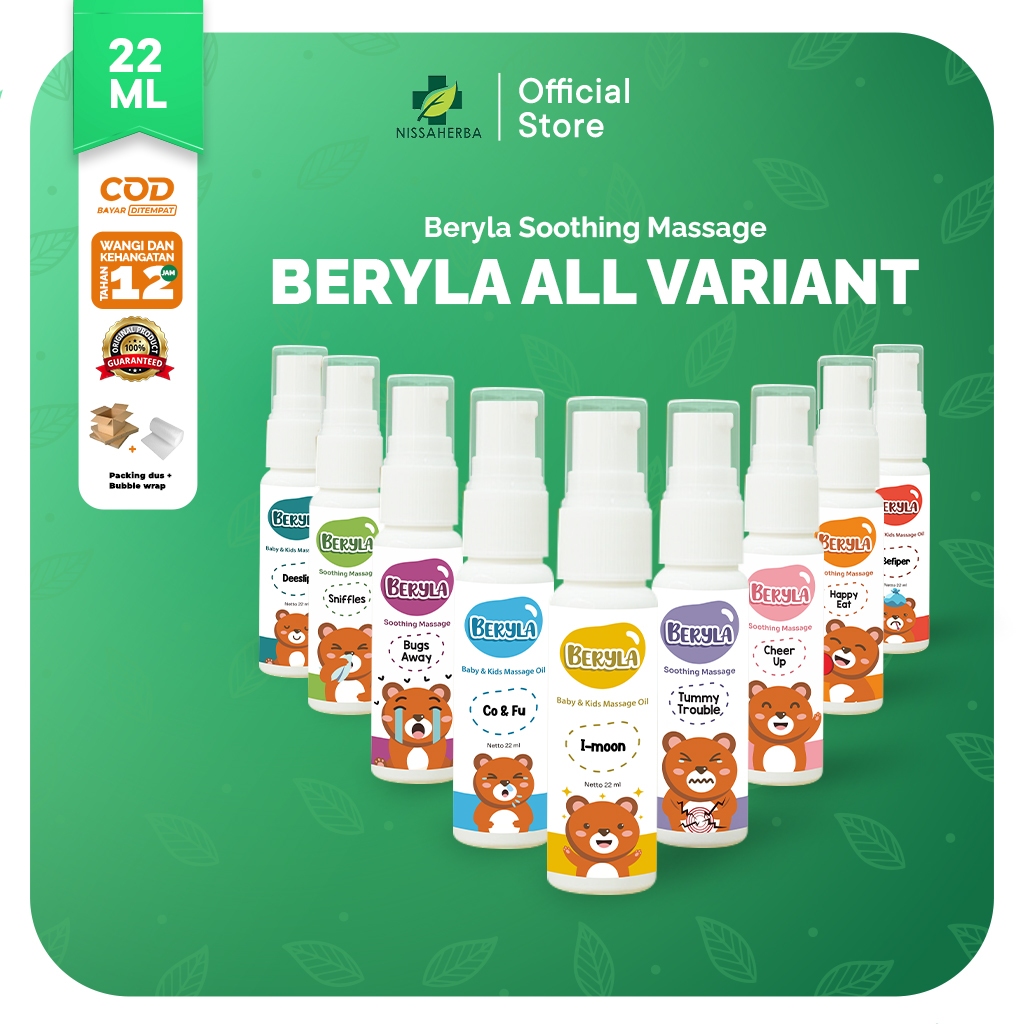 Jual Beryla All Variants Soothing Massage Baby Oil Minyak Pijat dan ...