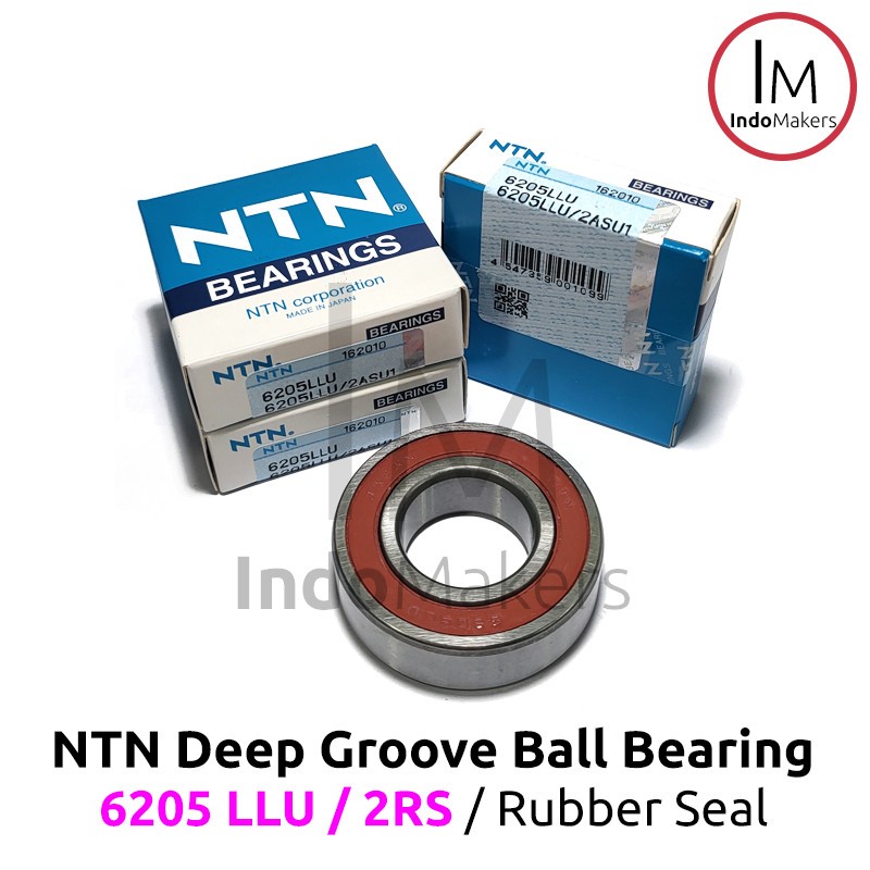Jual Deep Groove Ball Bearing 6205LLU / 2RS Rubber Seal - As 25mm NTN ...