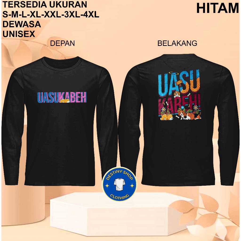Jual UASU KABEH PJG Pakain Pria Atasan T-shirt Kaos Gambar dan Kata ...
