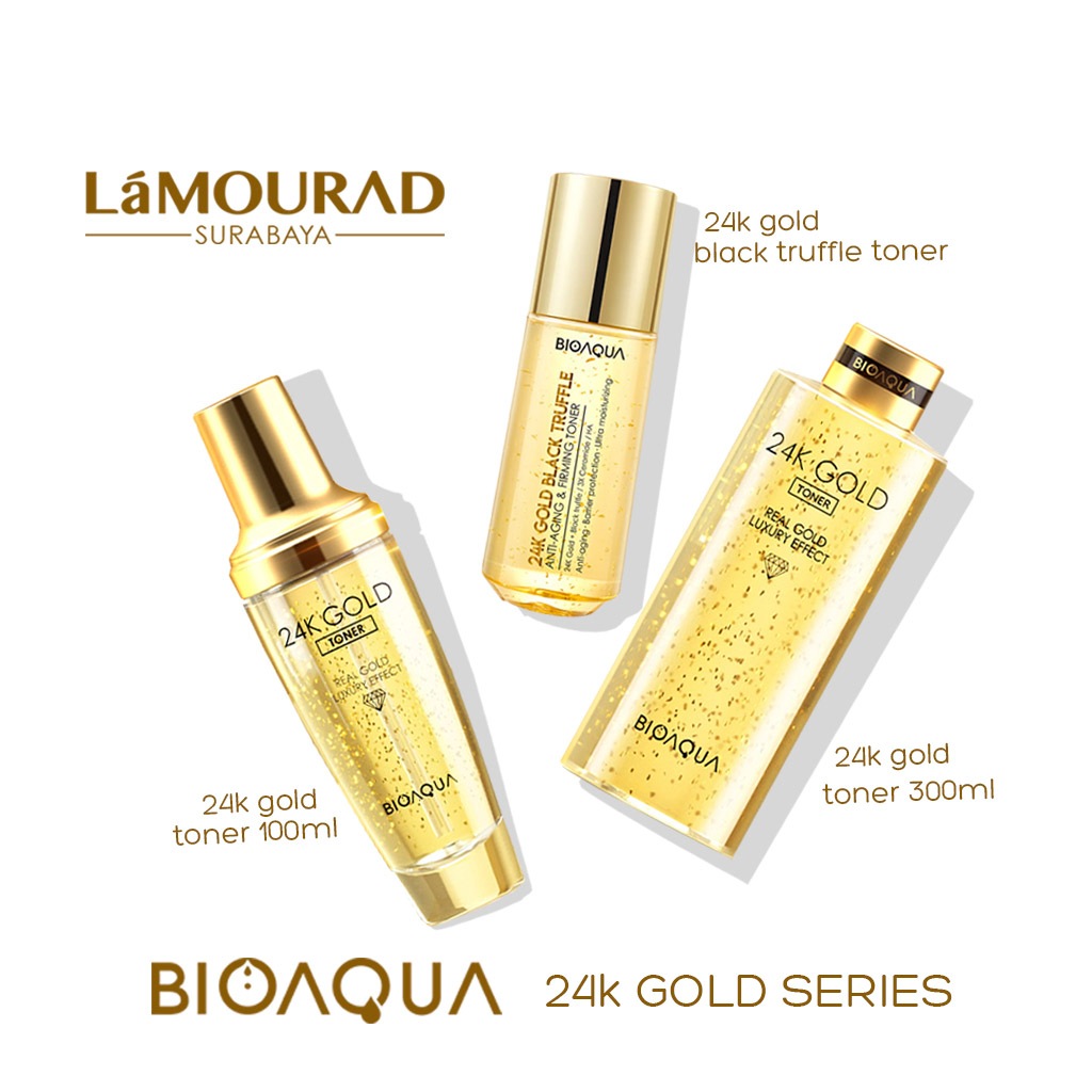 Jual BIOAQUA 24K Gold Hydrating Toner 100 & 300ml | 24K Gold Black ...