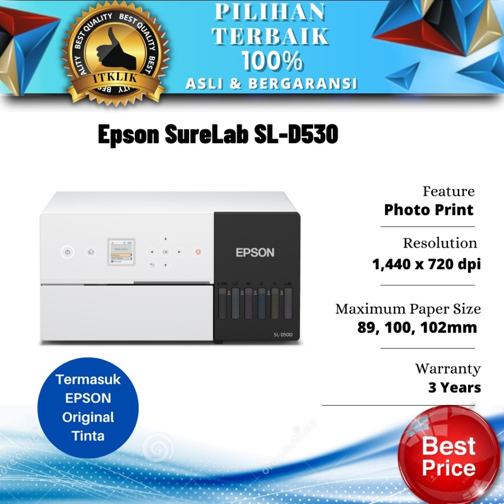 Jual Printer EPSON SURELAB SL D530 SL-D530 SLD530 MiniLab Duplex 4R Jumbo | Shopee Indonesia
