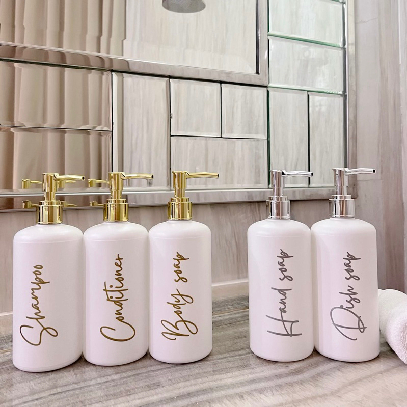 Jual Botol White Doff Tebal 500ml Gold new . aesthetic bottle ...