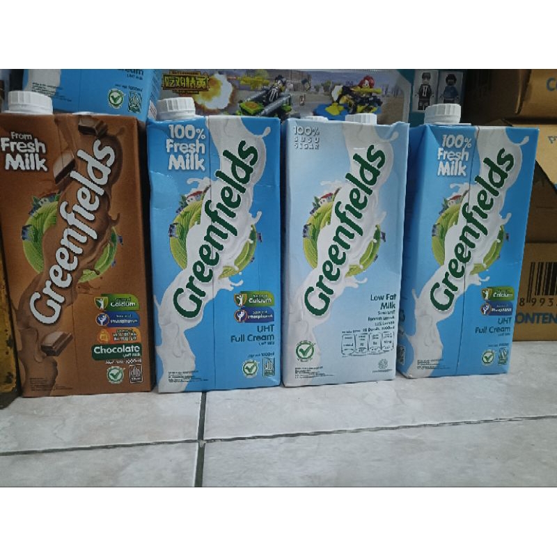 Jual susu greenfield 1liter greenfields 1000ml uht fullcream ultra milk | Shopee Indonesia