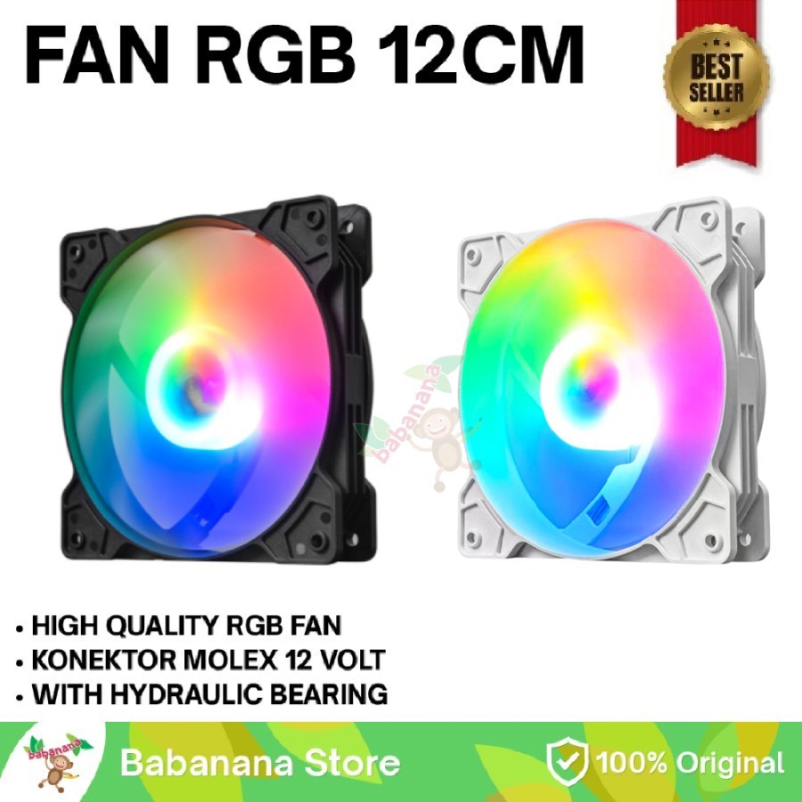 Jual Fan 12CM RGB FIXED Kipas Casing Komputer Desktop Cooling Pendingin ...