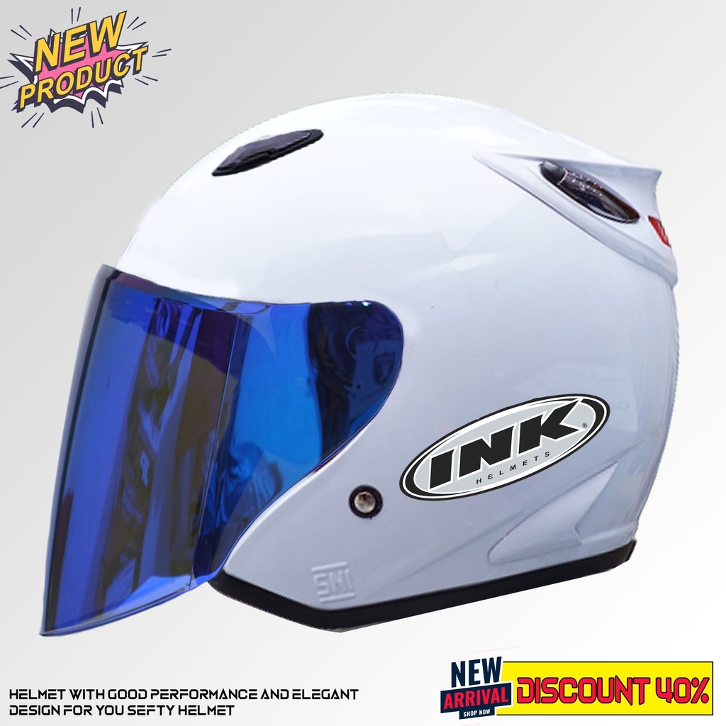 Jual Helm Half Face Dewasa INK Centro KW Basic Solid Untuk Helm Wanita ...
