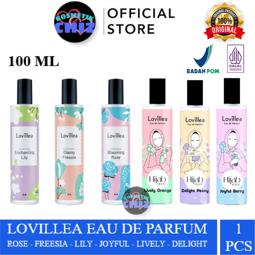 Jual LOVILLEA Eau De Parfum 100 ML - Botol Kaca Per 1 Pc | Enchanting ...