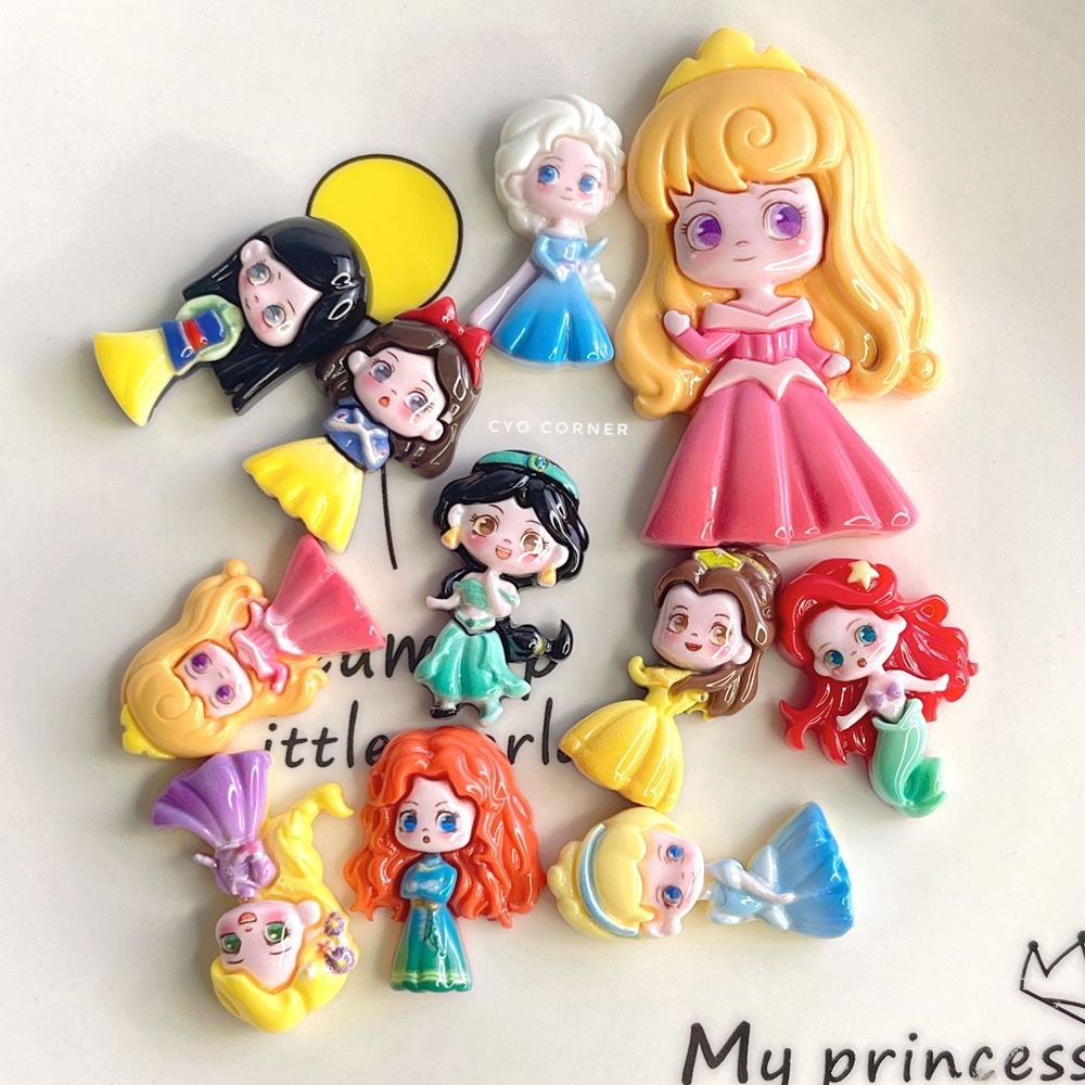 Jual CLAY RESIN PRINCESS BESAR DAN KECIL BELLE MULAN ELSA ARIEL ...