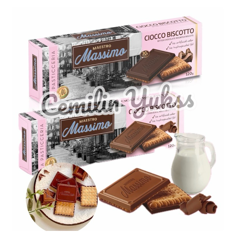 Jual Maestro Massimo Ciocco Biscotto Dark Choco 120g Milk Choco 120g ...