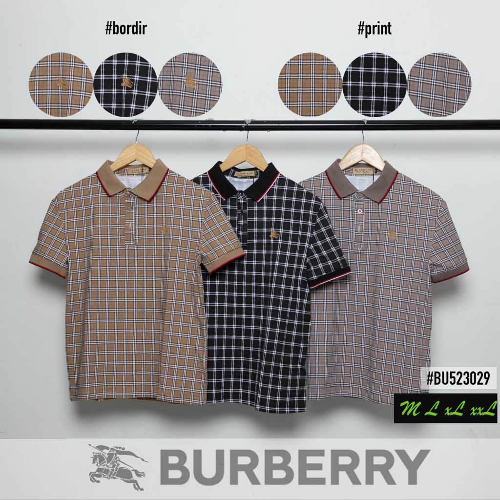 Jual MEWAH DAN KEREN KAOS KERAH PRIA BURBERRY | Shopee Indonesia