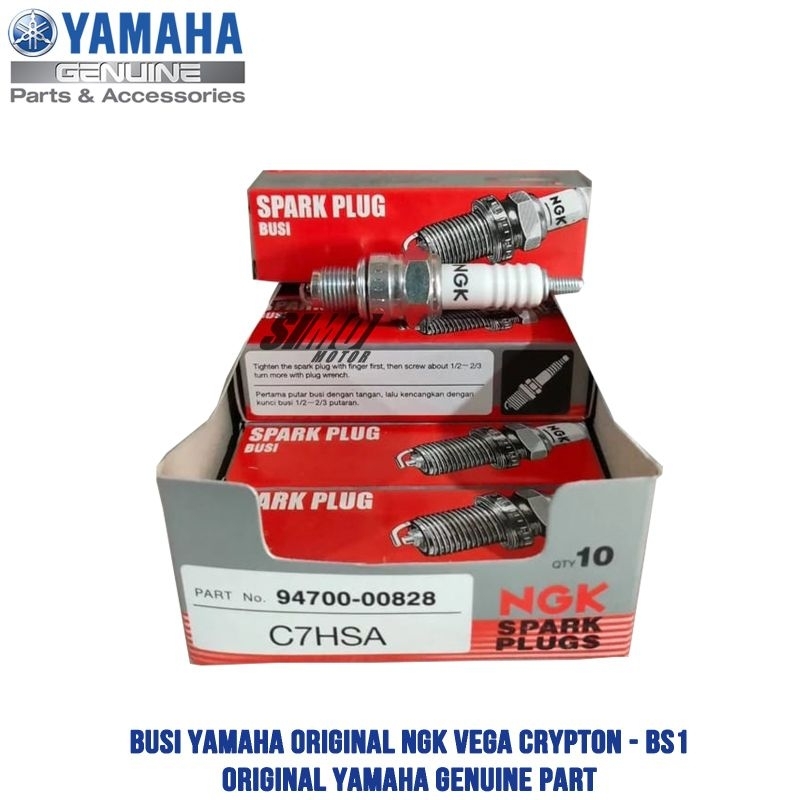 Jual Busi Spark Plug Original NGK Yamaha Genuine Part drat pendek vega ...