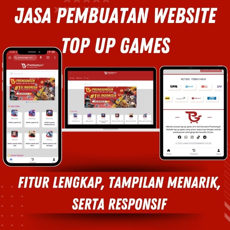 Jual Website topup | Website topup games otomatis | Jasa pembuatan ...