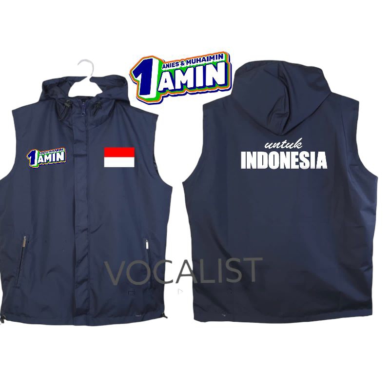 Jual ROMPI PARTAI/ROMPI RELAWAN AMIN UNTUK INDONESIA/ROMPI VEST TOPI ...