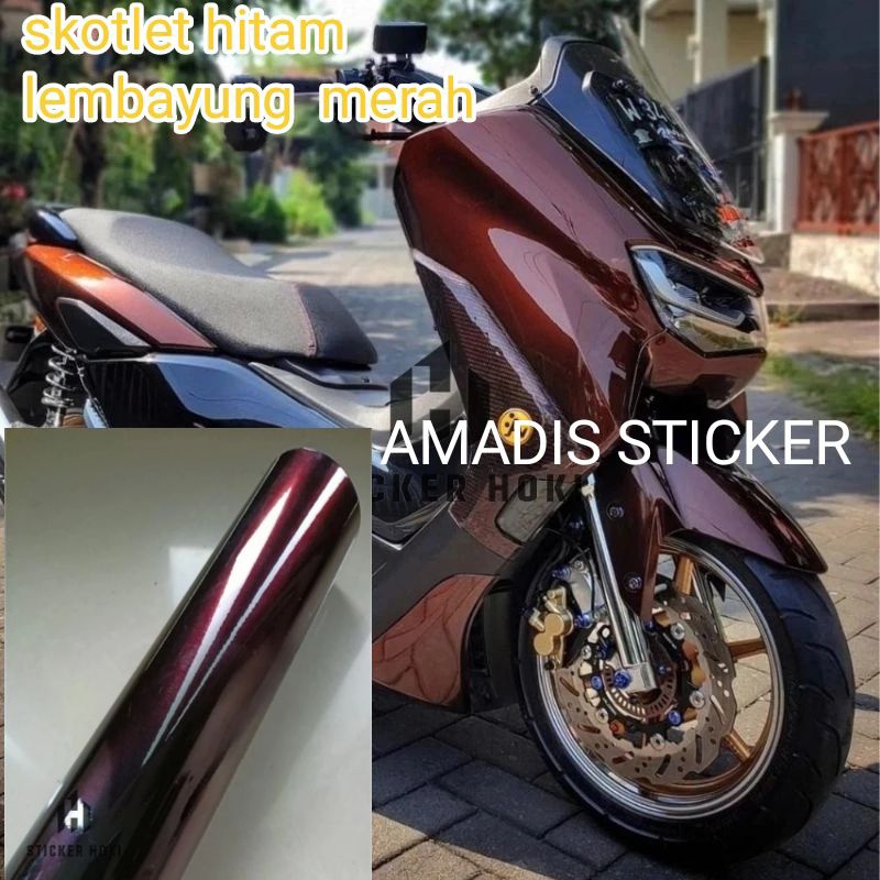 Jual Stiker Skotlet Bunglon Hitam Lembayung Merah Sticker Motor Lbr ...