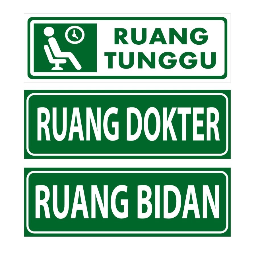 Jual STIKER VINYL 10X30CM RUANG DOKTER/ RUANG BIDAN sign rambu k3 ...