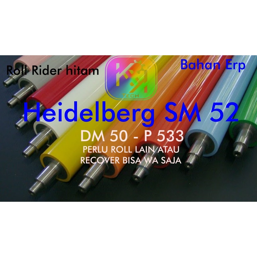 Jual Roll Rider Heidelberg SM 52 Part Mesin Cetak Offset roll Hitam ...