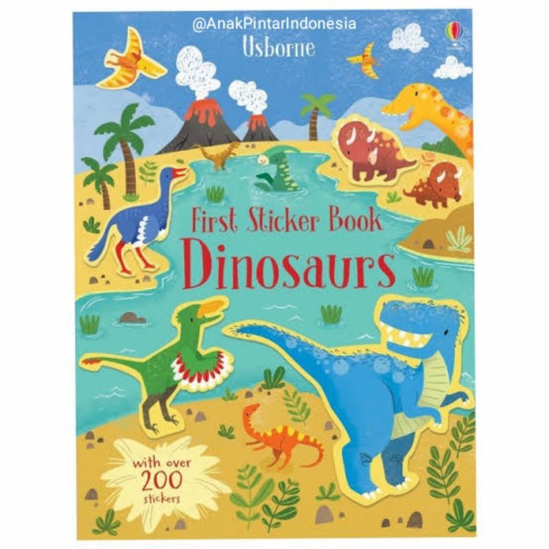 Jual USBORNE FIRST STICKER BOOK DINOSAURS ( A4-012 ) | Shopee Indonesia