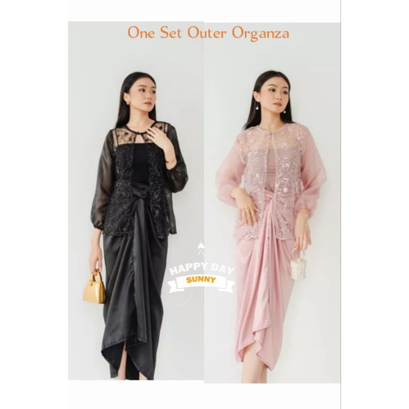 Jual One Set outer organza kondangan/outer wisuda terbaru | Shopee ...