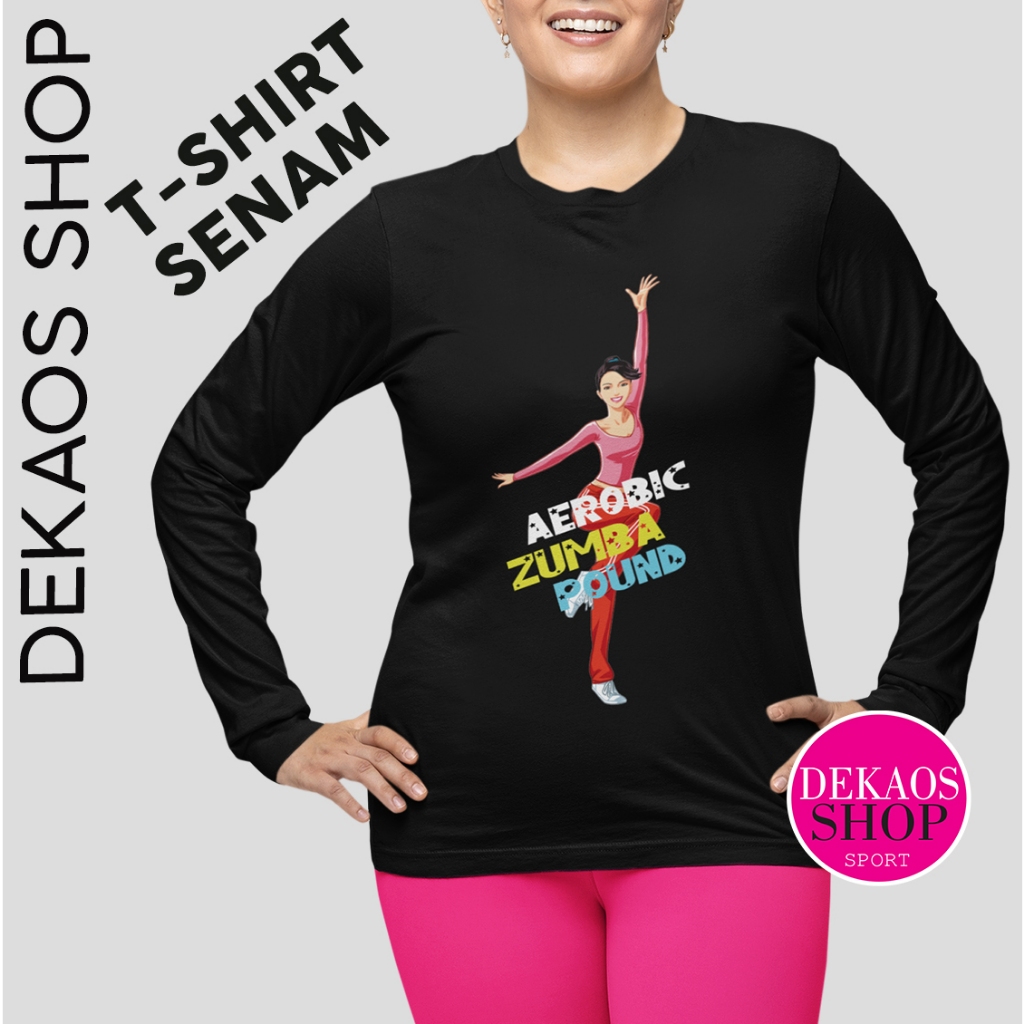 Jual BAJU AEROBIC WANITA / KAOS SENAM LENGAN PANJANG / SETELAN SENAM ...