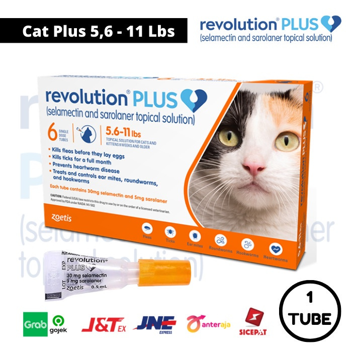 Jual REVOLUTION CAT PLUS Obat Tetes Kutu Kucing 2,5kg - 5kg / Tube ...
