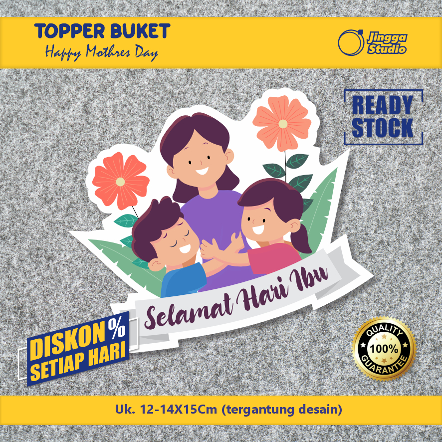 Jual Topper Ucapan Hari Ibu Happy Mothers Day | Shopee Indonesia
