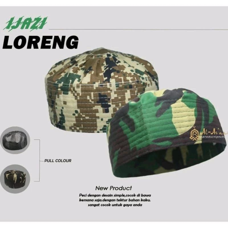 Jual PECI IJAZI LORENG PECI IJAZI TENTARA PECI IJAJI MOTIF KOPYAH IJAZI ...