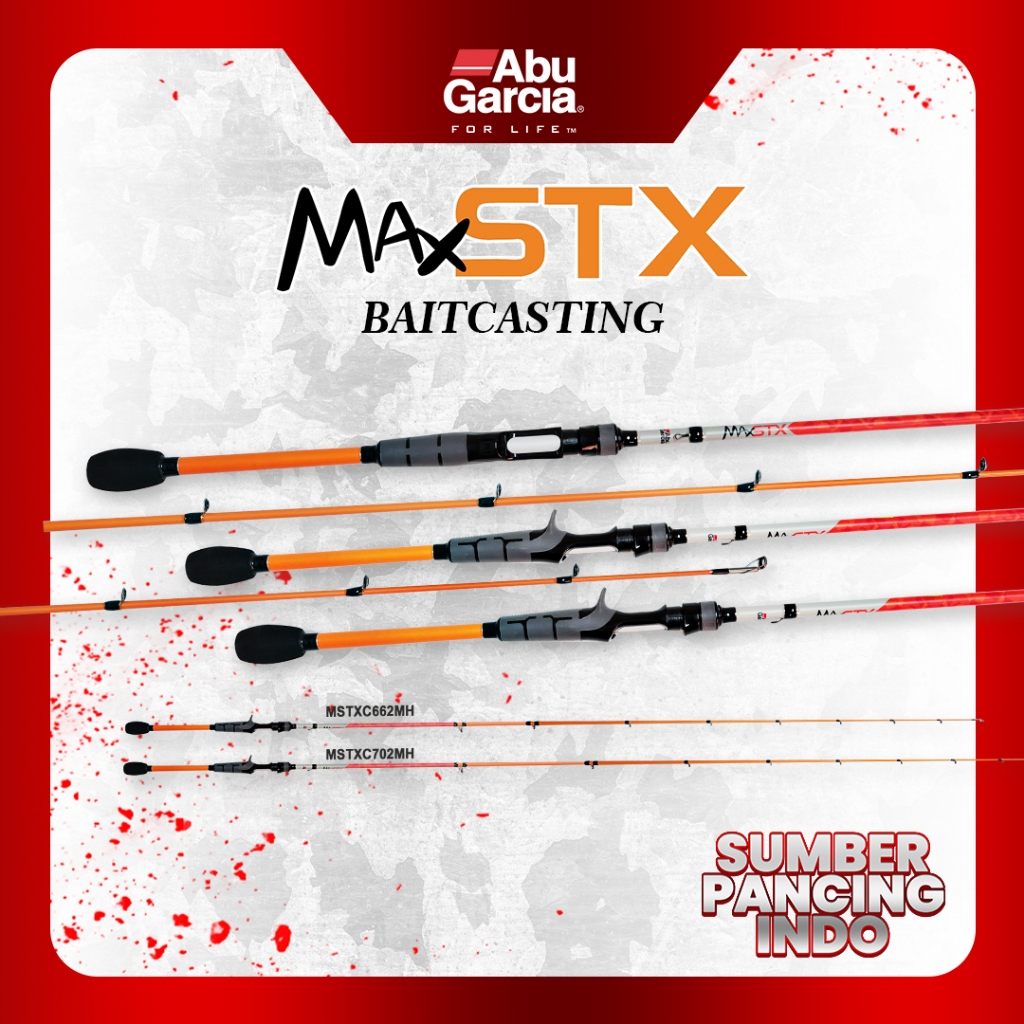 Jual ABU GARCIA Joran Baitcasting MAX STX Full Fuji Sambung 2 Middle ...