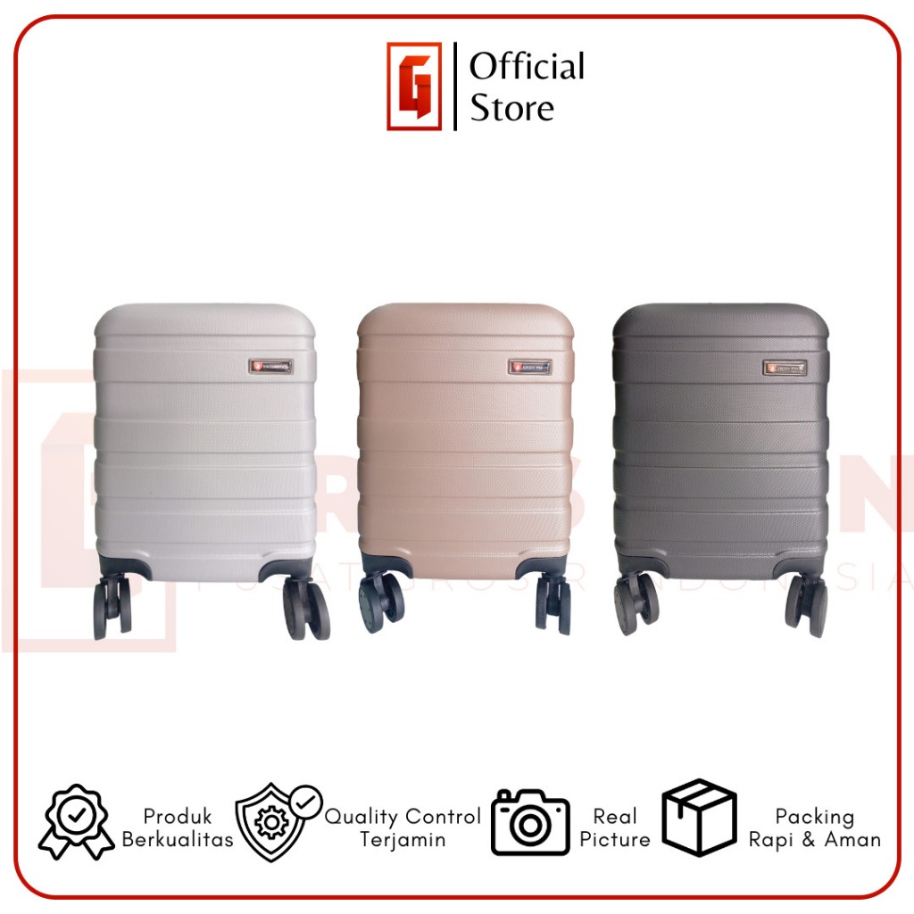 Jual Swiss Polo Koper 16 Inch Size Cabin Hardcase Fiber ABS Free Kardus ...