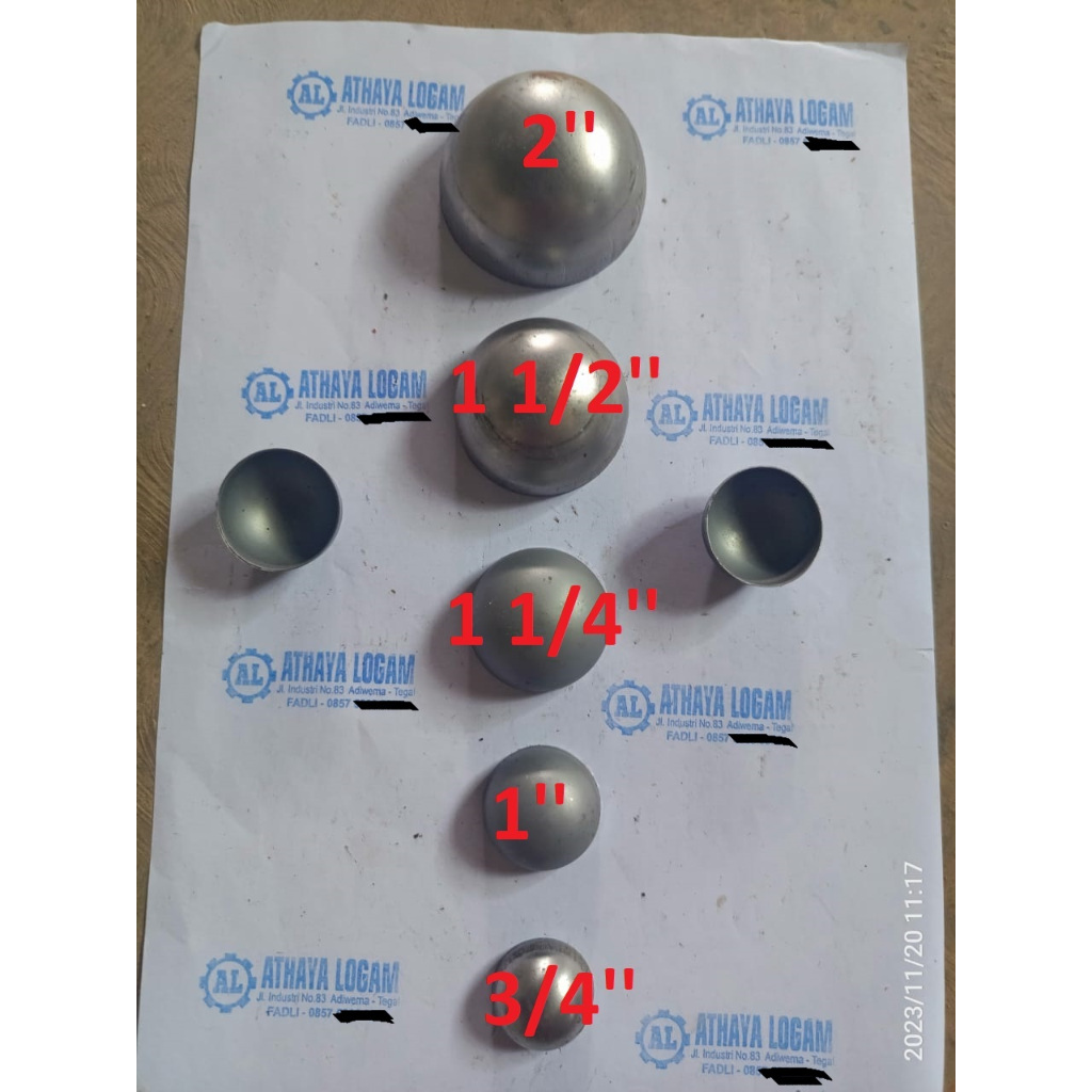 Jual batok besi tutup pipa besi setengah lingkaran penutup ujung pipa ...