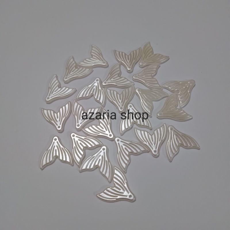 Jual manik ekor duyung / mermaid broken white putih tulang 10gram ...