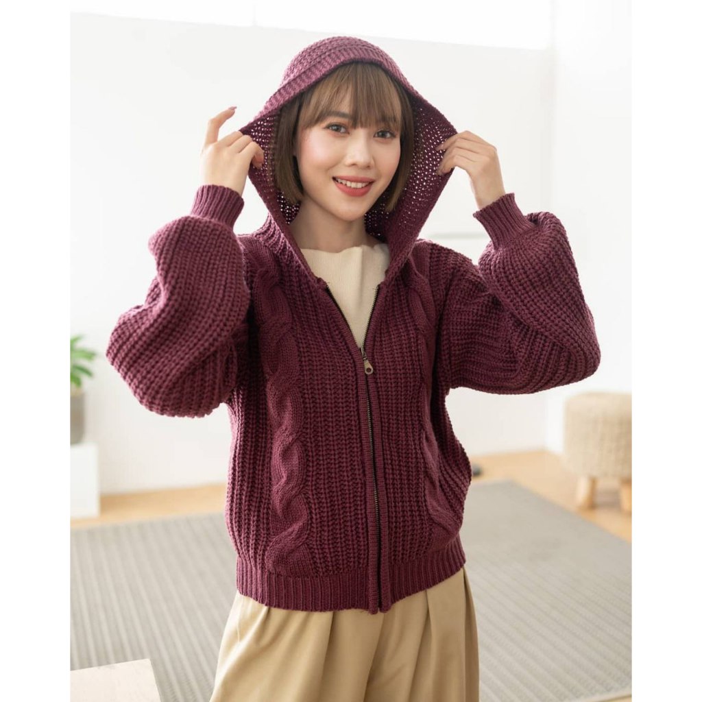 Jual Jipper - Hoodie Knit Cardy Premium 3 gauge - Hoodie rajut ...