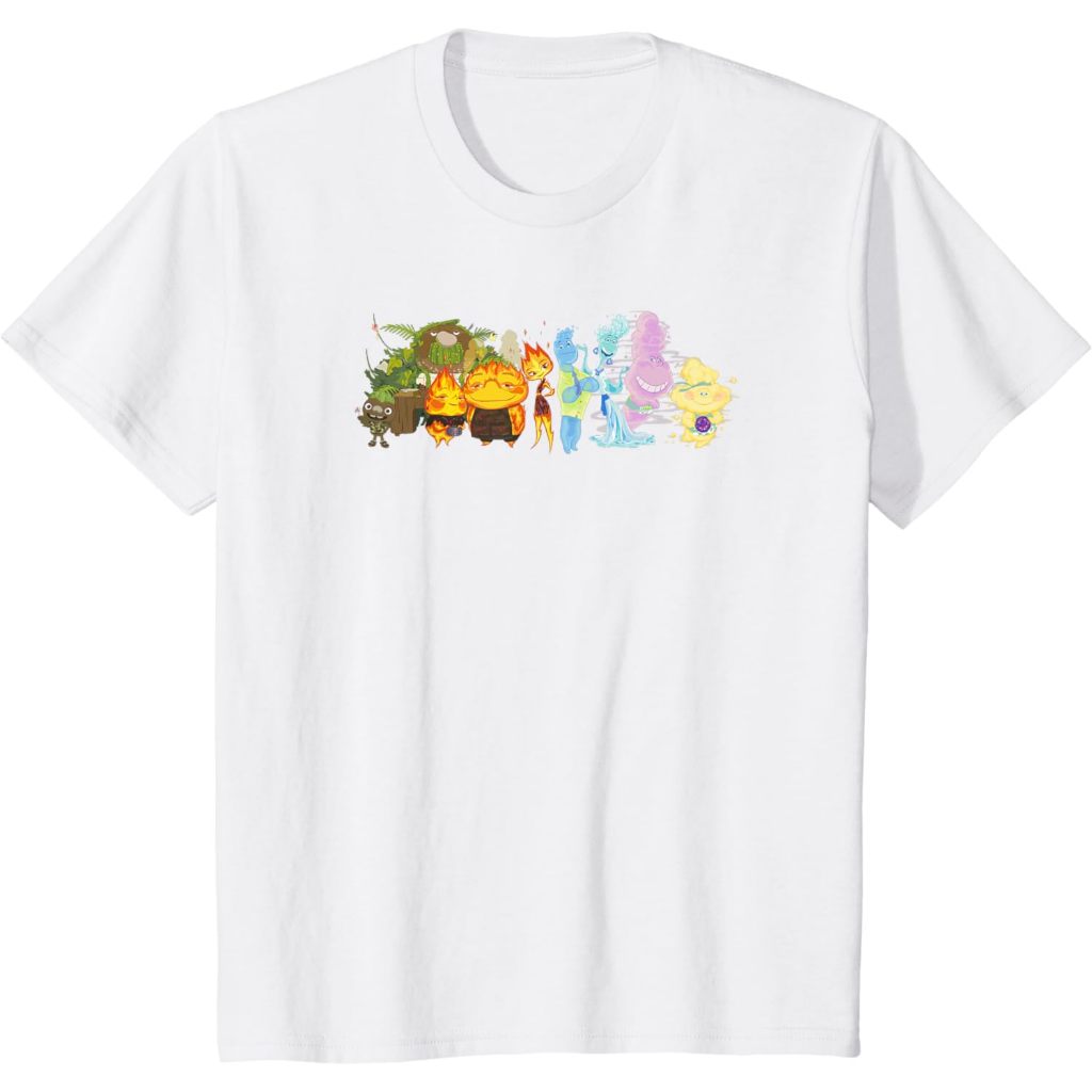Jual Baju kaos anak Disney Pixar Elemental All Four Elements Cast Group ...
