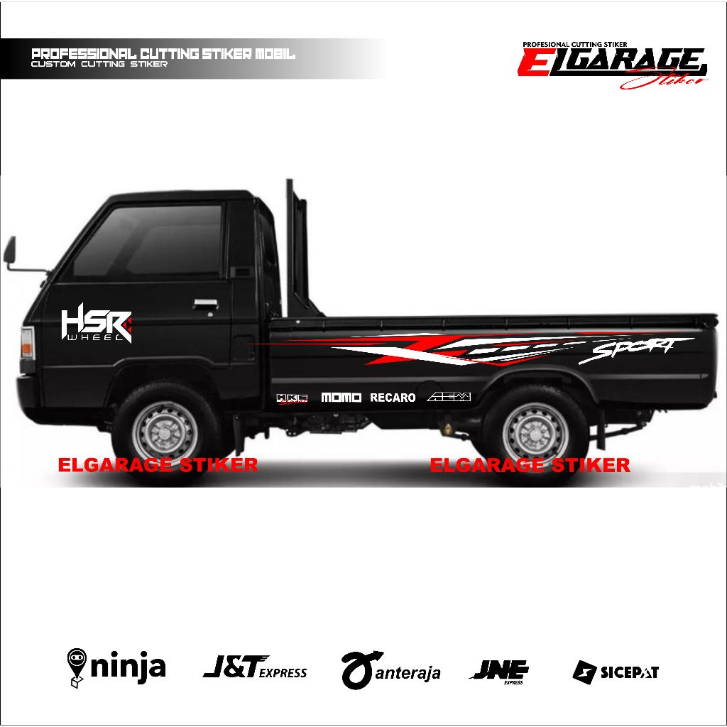 Jual Stiker mobil pick up l300 stiker strip body mobil l300 pick up ...