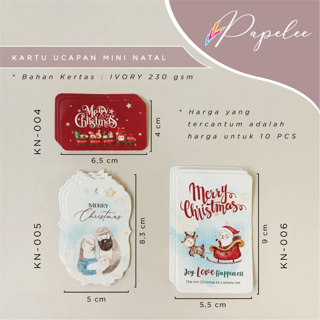 Jual KARTU UCAPAN MINI NATAL / MINI CHRISTMAS CARD | Shopee Indonesia